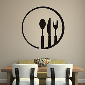 LYOMAN 59 cm Knife Fork Spoon Wall Sticker Cutlery Kitchen Wall Decal ...