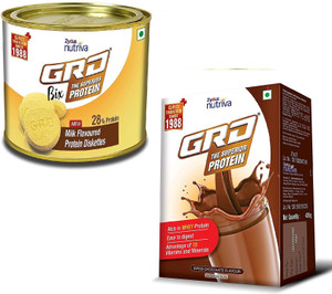 GRD Milk protein biscuits 250g & Chocolate Whey protein powder ...