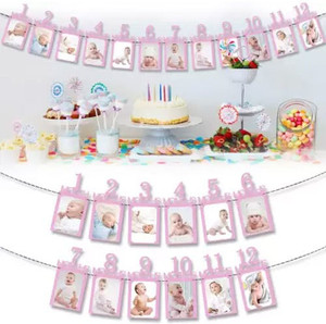 Quick Monthly Milestone Month wise Banner Pink Banner Price in India ...