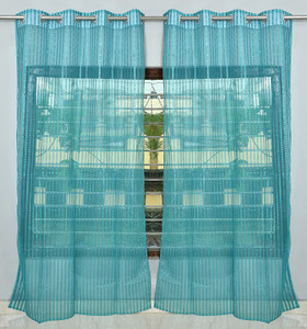 Parda Sansar 153 cm (5 ft) Net Transparent Window Curtain (Pack Of 2 ...