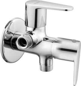 RUHE Liva Brass Angle Valve Two Way Double Handle Faucet/Tap with Wall ...