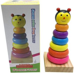 XINRUIDA Seven Color Frog Tower for Unisex , 3 Years and Above, Rainbow ...