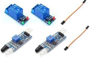 ERH India Set of 2 IR Sensor 3 Pin Module with Single Channel Relay ...