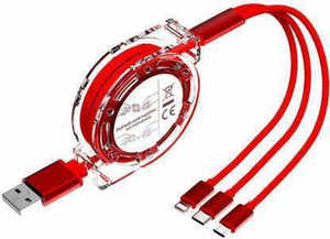 Multi Retractable Fast Charger Cord 3A, Multiple Charging Cable 4Ft/1 ...