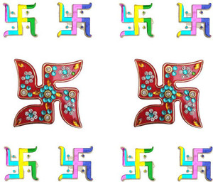 DIVINARY 6.5 cm Hindu Swastik Sticker for Door Entrance Self Adhesive ...