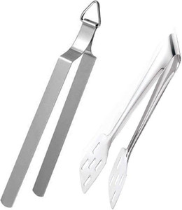 A2SK Roasting Chimta + Slotted cake tong 27 cm, 21 cm Roasting, Salad ...