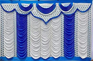 Ayushkacrafts Blue and White sidewall Parda for Decoration. Price in ...