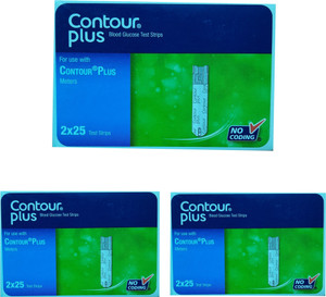 CONTOUR PLUS Strips 150 Glucometer Strips Price in India - Buy CONTOUR ...