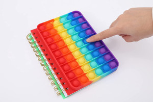 Neel Pop it Fidget A5 Size Spiral Notebook Bubble Push Pop Fidget ...