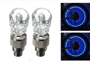 Techista Skull Valve Light (1 Pair) cycle Wheel Valve Cap Cycle Tyre ...