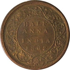 Prideindia Half Anna (1862) British India Rare Coin Modern Coin ...