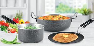 Mainstays by Walmart ANTIQUE COOKWARE SET 3 U Induction Bottom Non ...