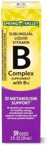 Spring Valley Vitamin B-Complex Sublingual Liquid with a Burst of B-12 ...