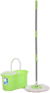 TWONE Spin Mop, Plastic Winger & Wheels, 1 Microfiber Refill, Floor ...
