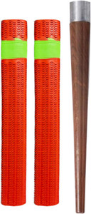 R45 Snake Scales Set of 2 Red Cricket Bat grip +one wooden gripper cone ...