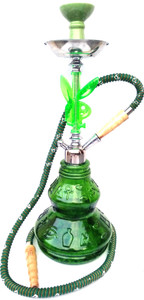 The New Look Silver Plated Green Hukka 20 inch Glass, Silver Plated ...