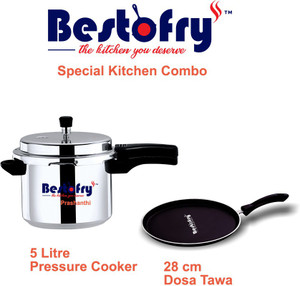 Bestofry - the kitchen you deserve 5 Litre Cooker and 28 cm Dosa tawa 5 ...