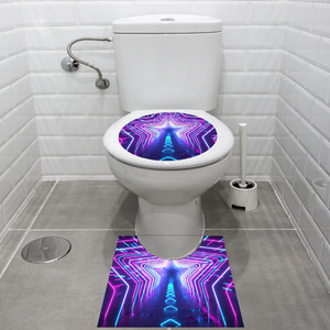 CVANU 58.42 cm Morden Toilet Seat Sticker And Floor Sticker Self ...