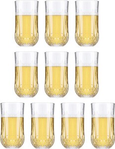 1st Time (Pack of 10) Transparent Water Glass, Set Of 10, 230 ML, Clear ...