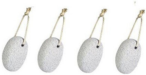 quadronic PUMICE STONE SCRUBBER For Body and Foot - Oval Shape, White ...