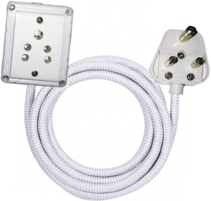Lucknow Crafts 6A 1 Sockets Power Extension with Wire Cloth Corded ...