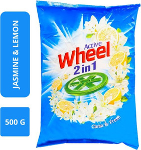 Wheel Active 2 in 1 Detergent Powder - Clean and Fresh (Blue) Detergent ...