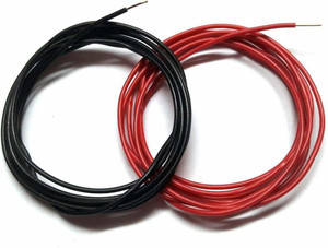 Prestronics SINGLE STRAND WIRE Combo of Red N' Black For DIY/ Circuit ...