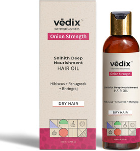 Vedix Onion Strength Hair Oil For Dry Hair - Snihith Deep Nourishment ...
