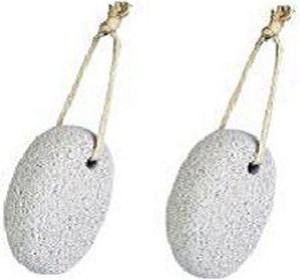quadronic PUMICE STONE SCRUBBER For Body and Foot - Oval Shape, White ...
