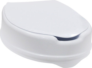 EASYCARE Toilet Seat Riser with Lid - Commode Raiser with Safe Lock (4 ...