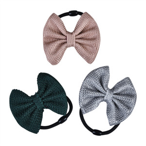 Matkooz FAUX LEATHER BOW HAIR RUBBER BANDS Rubber Band Price in India ...