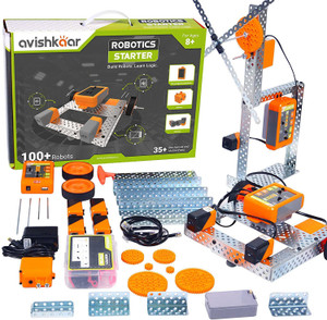 Avishkaar Box Robotics Starter Kit with 120 parts make 100 robots Learn ...