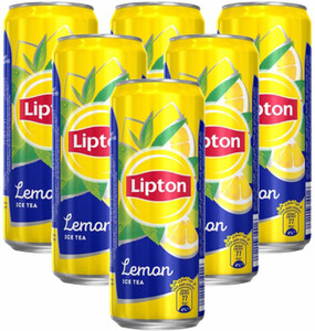 Lipton Ice Tea Lemon, Non-carbonated Iced Tea Drink, Cans, 320 ml, Pack ...