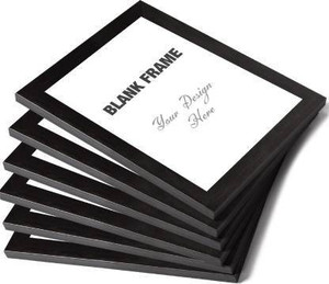 MAANSARU A4 SIZE PHOTO FRAME BLACK (SET OF 6)Synthetic Wood and Glass ...