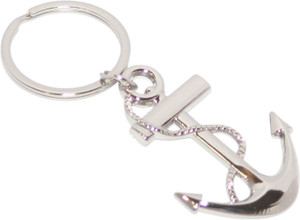 Aura Imported Trendy Double Sided Diamond Studded Anchor Key Chain ...