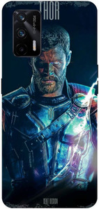 BYXIS Back Cover for Realme X7 Max Thor Hammer, Thor, Lightning, Rock ...