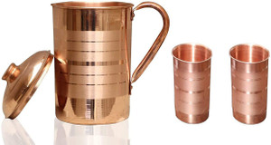 METAL MISSION Copper Tamba Glass and Tamba Jug Set - 2 Pieces, Copper ...