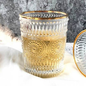 VLKMK (Pack of 2) Drinking Glasses,Romantic Water Glassware for Juice ...