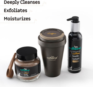 mCaffeine Coffee Deep Body Cleansing Kit | Body Scrub, Body Wash, Body ...