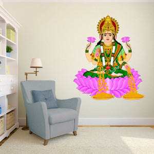 DivineDesigns 61 cm Saraswati Maa Ji Wall Sticker Self Adhesive Sticker ...