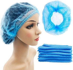 Firmus (Pack Of 500) Pieces Blue Disposal Bouffant Head Caps Anti ...
