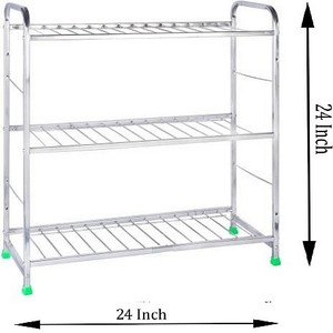 IRONTECH Utensil Kitchen Rack Steel Stainless Steel Wall Mount Kitchen ...