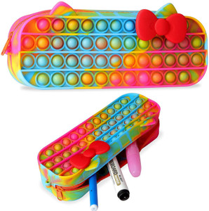 Kiddie Castle Pop Pencil Case, Fidget Pencil Pen Cases Sensory Silicone ...