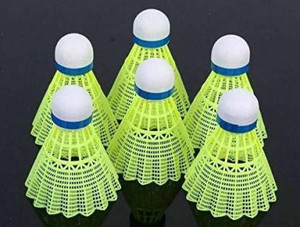 NV COLLECTION 77 Nylon Green Badminton Shuttle Cock Plastic Shuttle ...