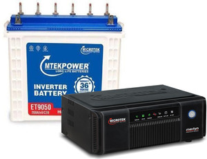 Microtek UPS SW MERLYN 1250 + ET9050+ Tubular Inverter Battery Price in ...