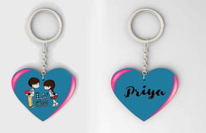 Festa Priya Name Beautiful Heart Shape Arclic Keychain Best Gifts for ...