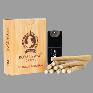 ROYAL SWAG Ayurvedic & Herbal Long Filtered Bidi Smoke, (Pack of 1 X 20 ...