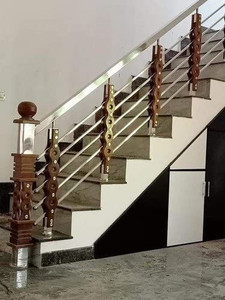 Craftmind Pillars Stainless Steel Wooden Master Pillars for Stair ...