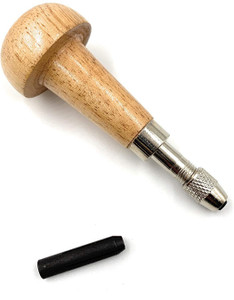 Ceznek Wooden Handle Pin Vise with Adjustable Chuck 0-3mm for Gravers ...