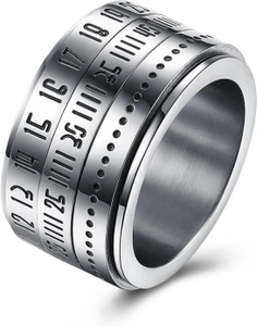 ROYAL DESIGN Multi Layer Spinner Rotating Titanium Steel Finger Unisex ...